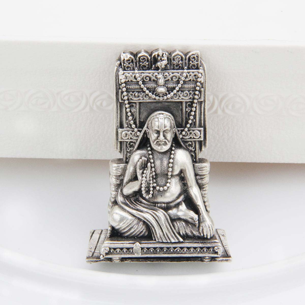 Buy Swamy Raghavendra 2D Idol | 925 Pure Silver God Idols Online - Shobitam