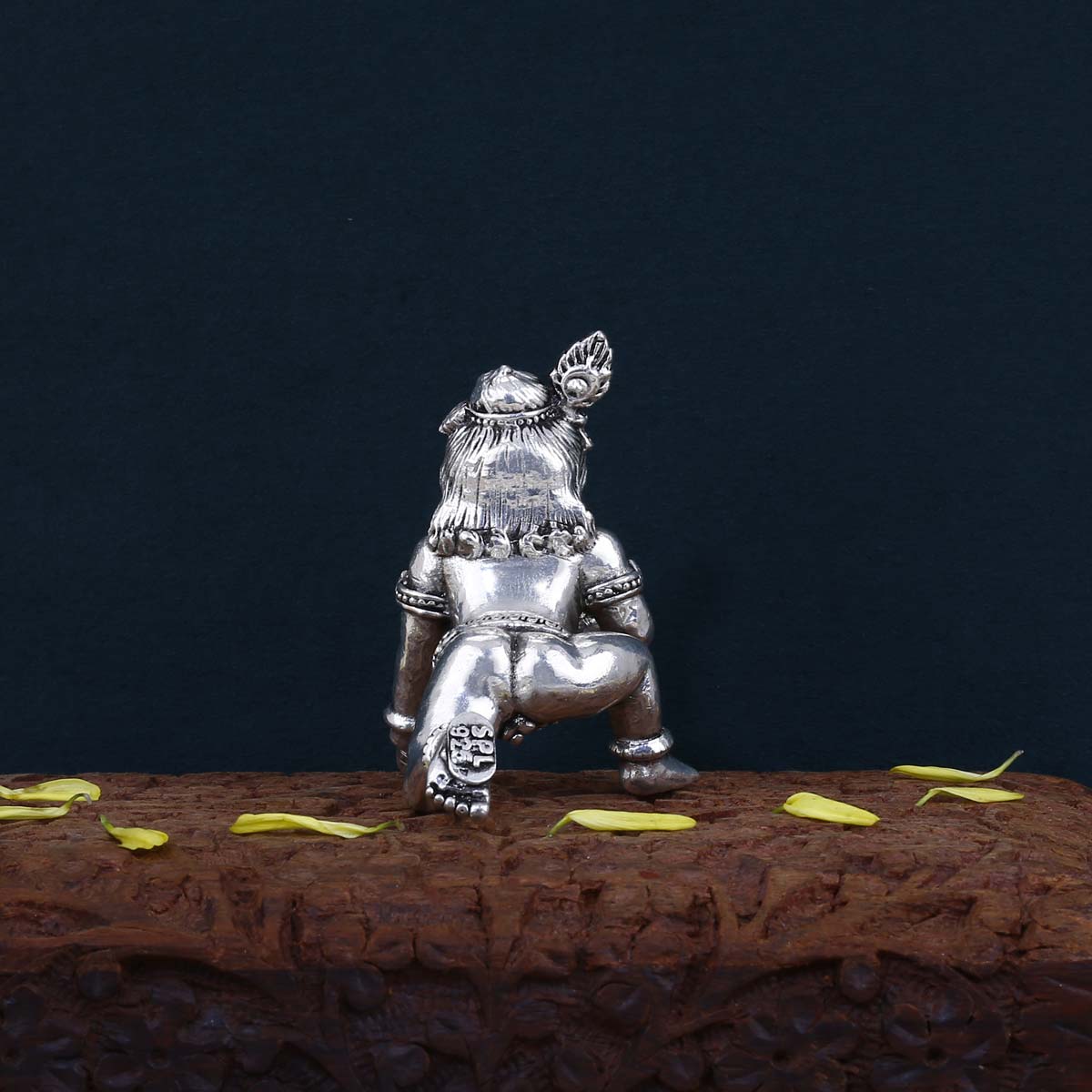 Buy Laddu Krishna 3D Solid Idol | 925 Pure Silver God Idols Online ...