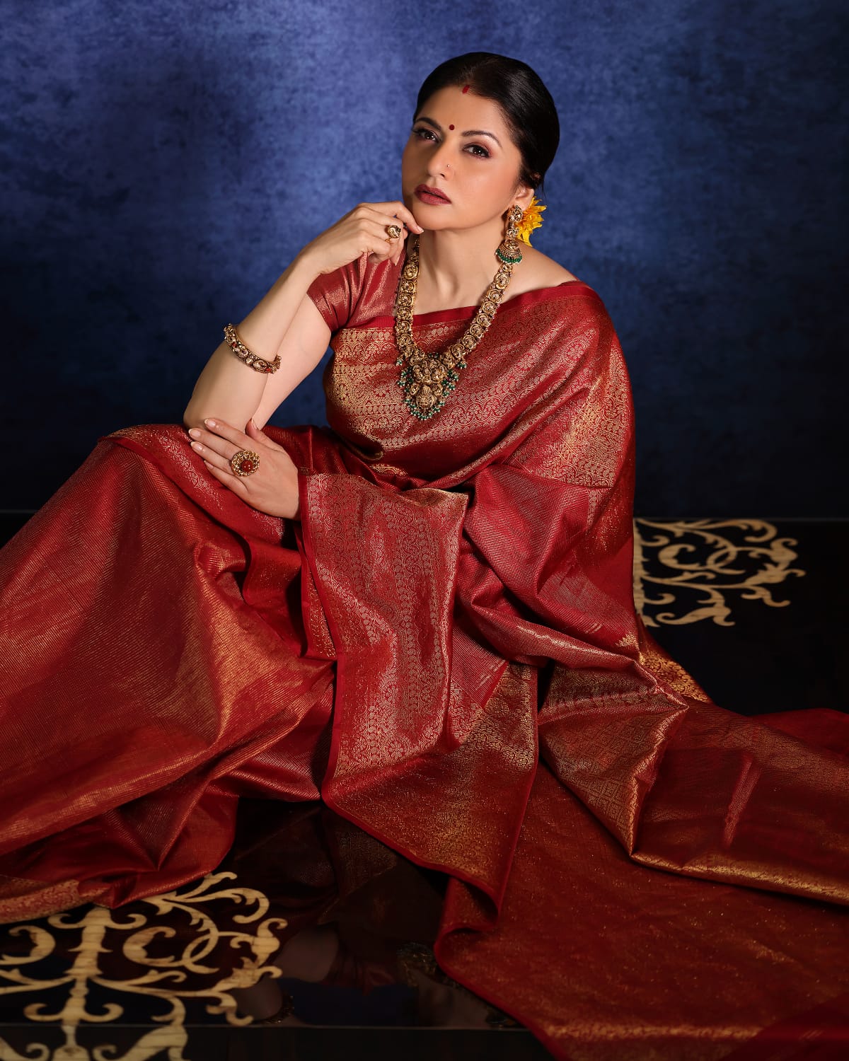 Pre Order Brick Red Gadwal Silk Saree with Podi-Kattam Zari Checks and ...