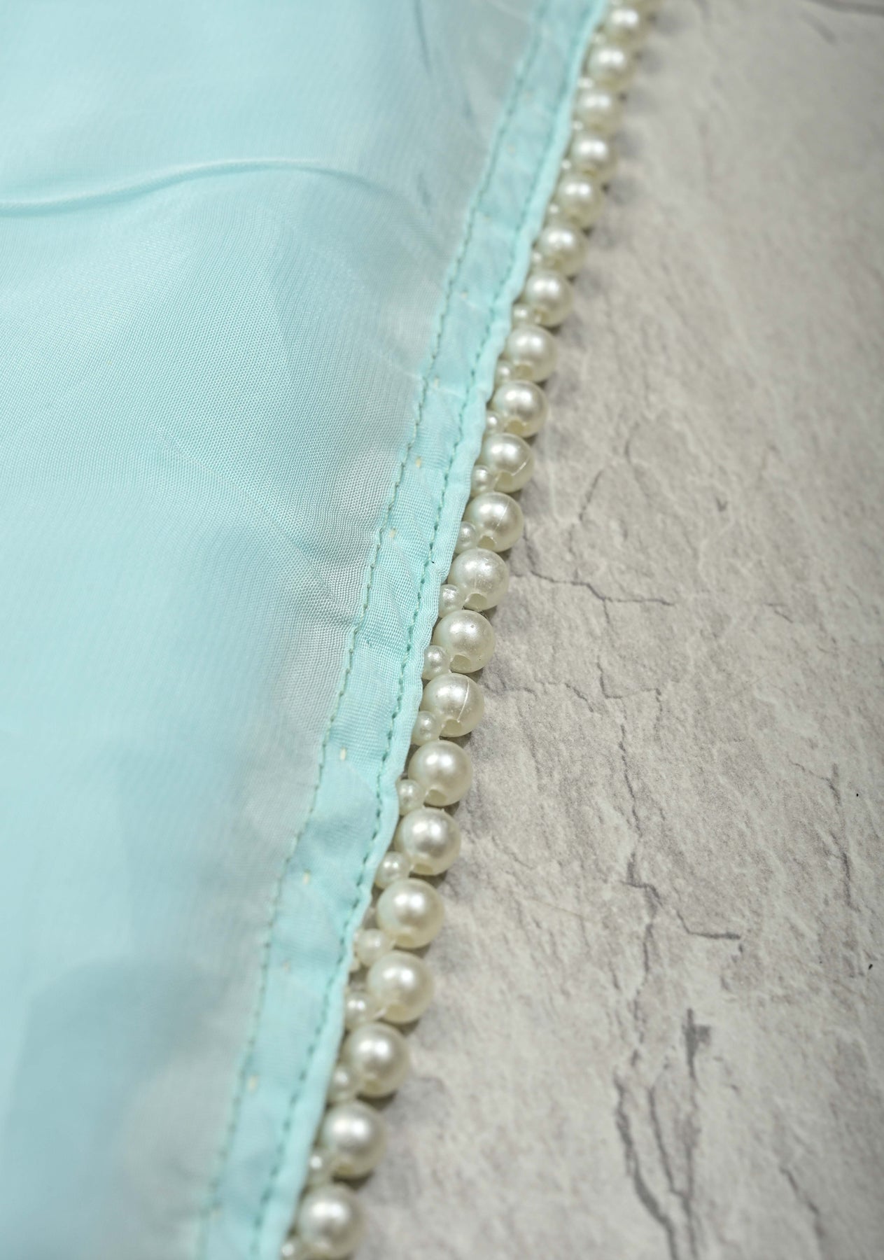 Powder Blue Modal Silk Saree with Floral Hand Painted and delicate pea ...