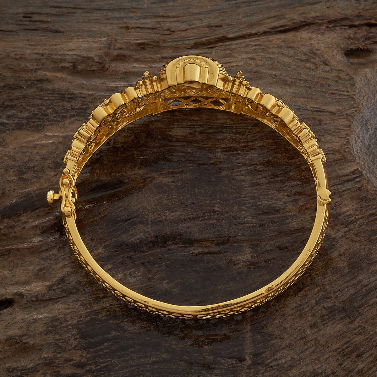 Pure 92.5 Silver, Oxidized Gold Plated 3D Kailash Darbar Adjustable Ka ...